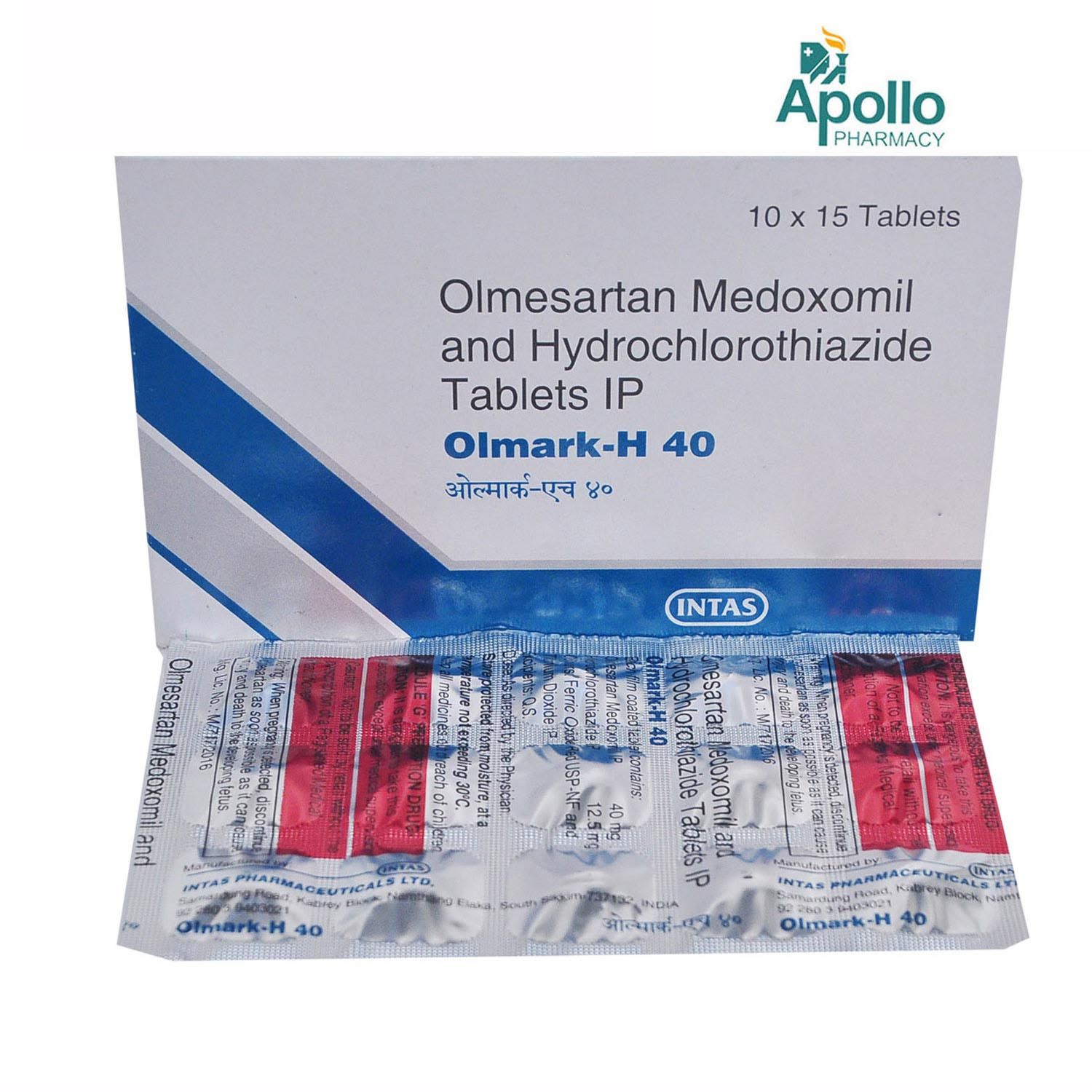 Olmark-H 40 Tablet 15's Price, Uses, Side Effects, Composition - Apollo ...