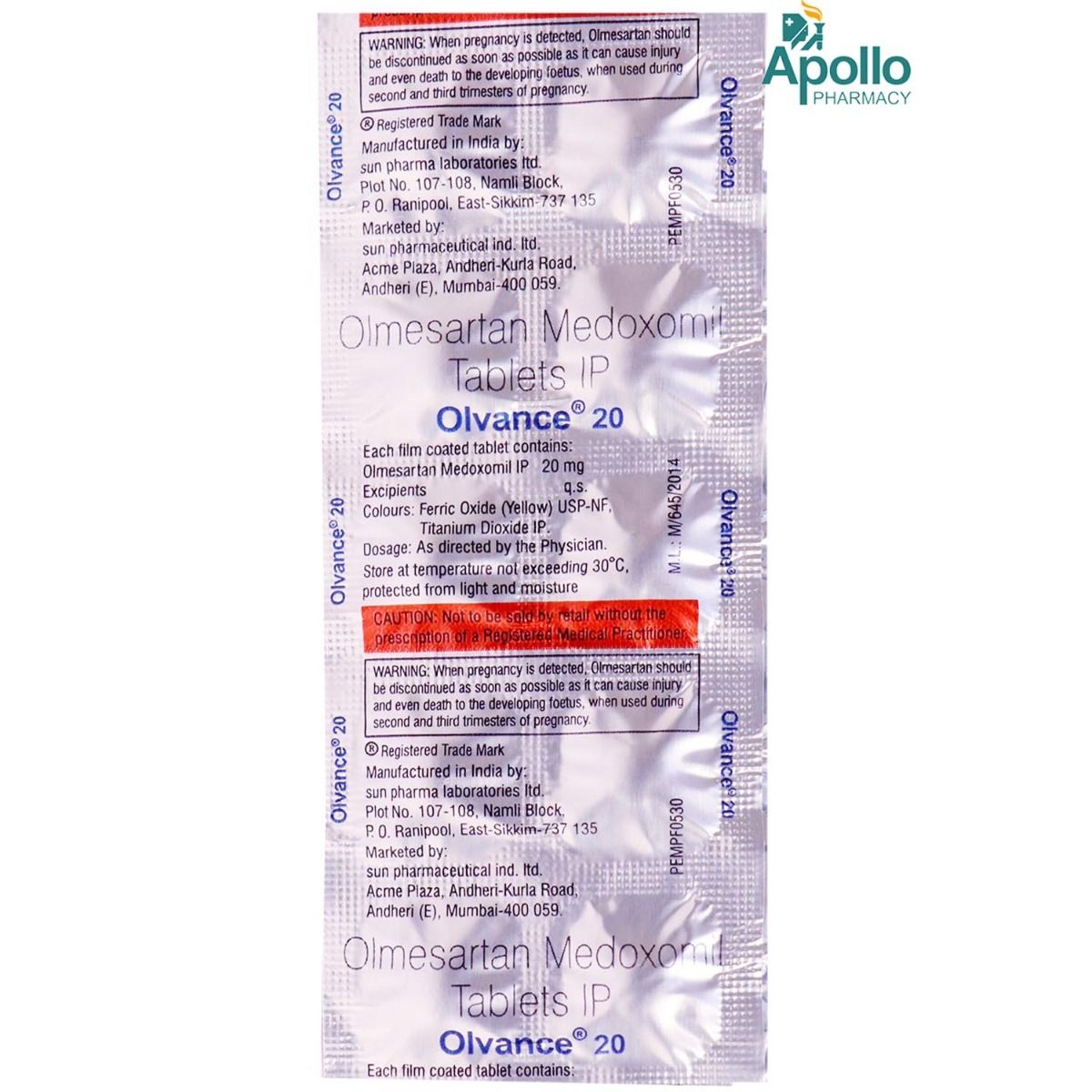 Olvance 20 Tablet 10's Price, Uses, Side Effects, Composition - Apollo ...