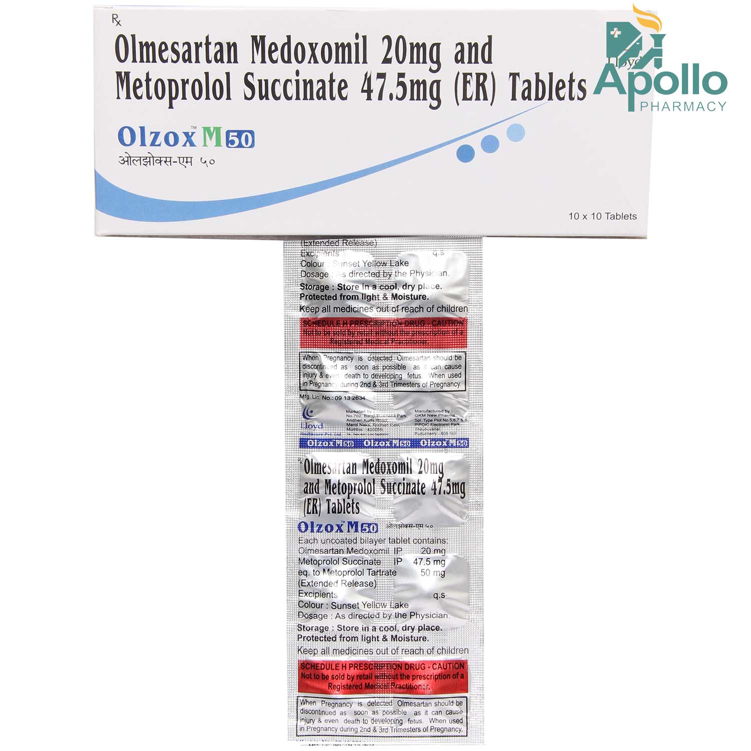 Olzox M 50 Tablet 10's Price, Uses, Side Effects, Composition - Apollo ...