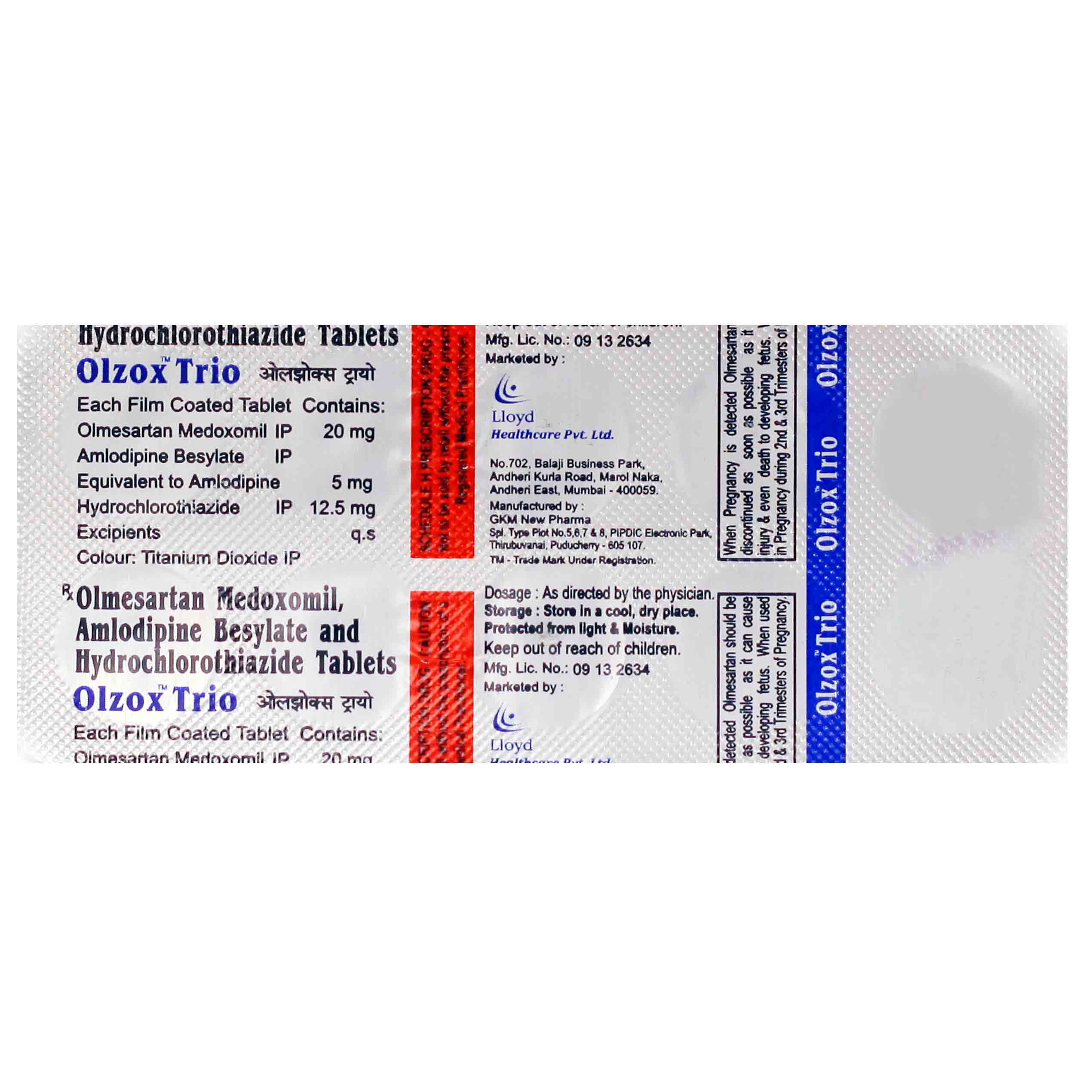 Olzox Trio Tablet 10's Price, Uses, Side Effects, Composition - Apollo ...