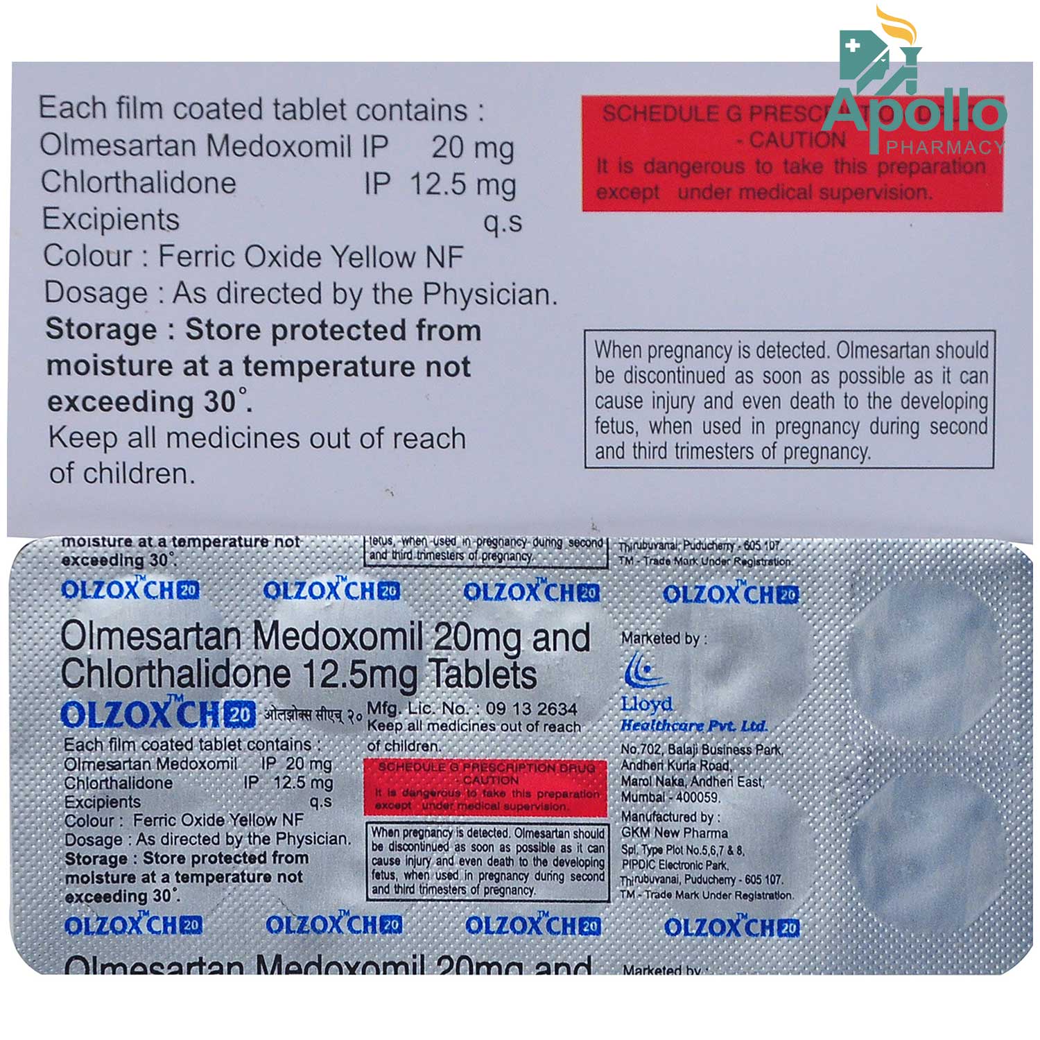 Olzox CH 20 Tablet 10's Price, Uses, Side Effects, Composition - Apollo ...