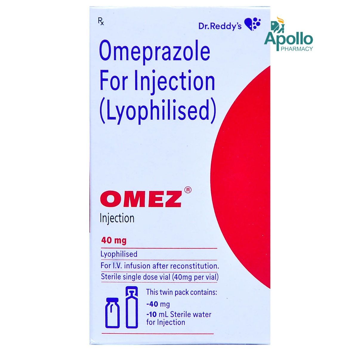 OMEZ 40MG VAIL INJECTION Price, Uses, Side Effects, Composition ...