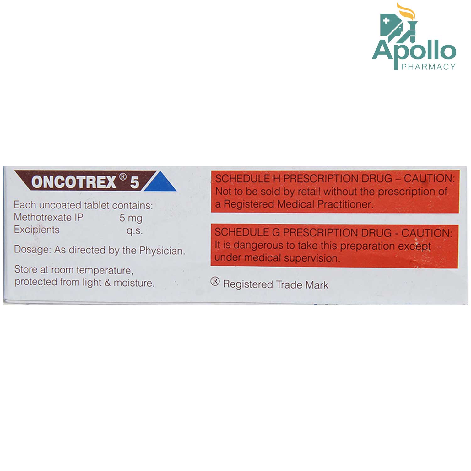Oncotrex 5 Tablet 10's Price, Uses, Side Effects, Composition - Apollo ...