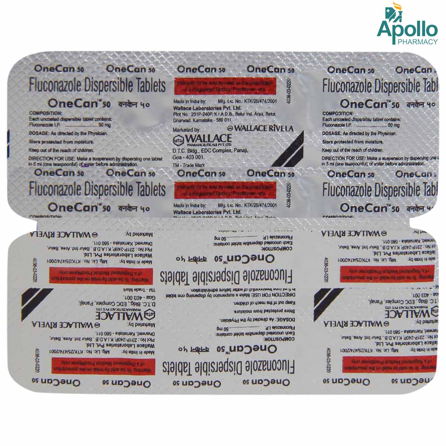 Onecan 50 Tablet 4's Price, Uses, Side Effects, Composition - Apollo ...