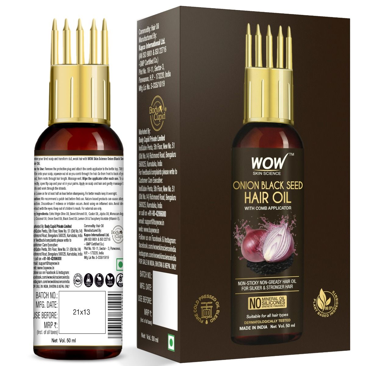 Wow Skin Science Onion Black Seed Hair Oil, 50 ml Price, Uses, Side ...