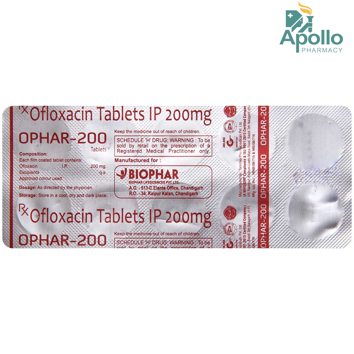 OPHAR 200MG TABLET Price, Uses, Side Effects, Composition - Apollo Pharmacy