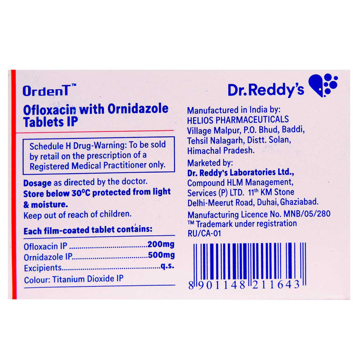 Ordent Tablet 10's Price, Uses, Side Effects, Composition - Apollo Pharmacy