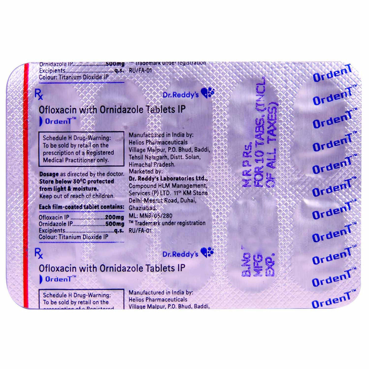 Ordent Tablet 10's Price, Uses, Side Effects, Composition - Apollo Pharmacy