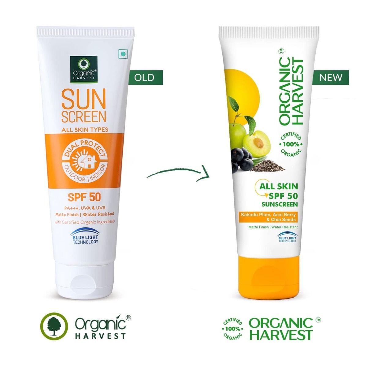 Organic Harvest SPF 50 Sunscreen Cream for All Skin, 100 gm Price, Uses ...