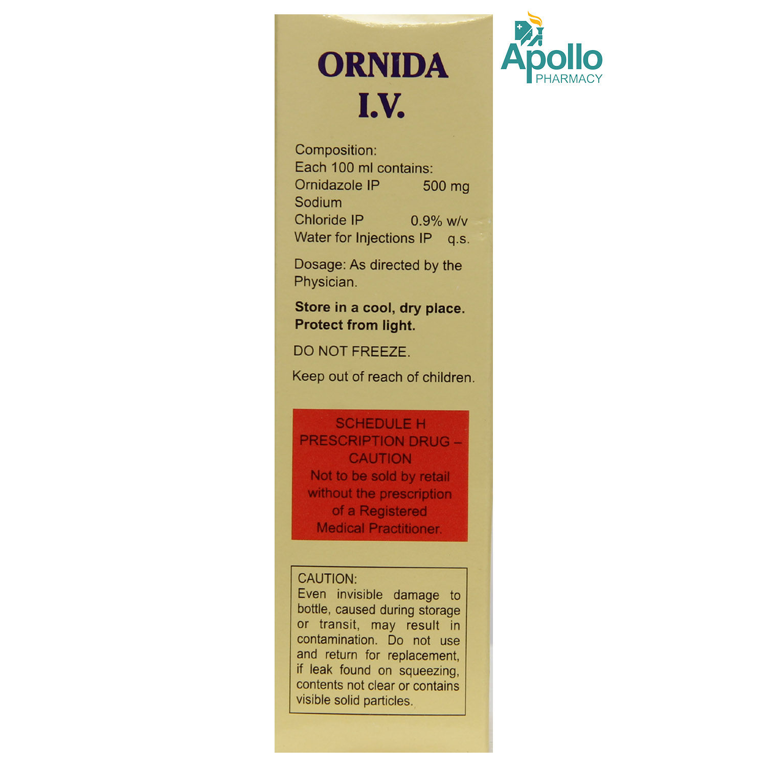 ORNIDA I.V INJECTION 100ML Price, Uses, Side Effects, Composition ...