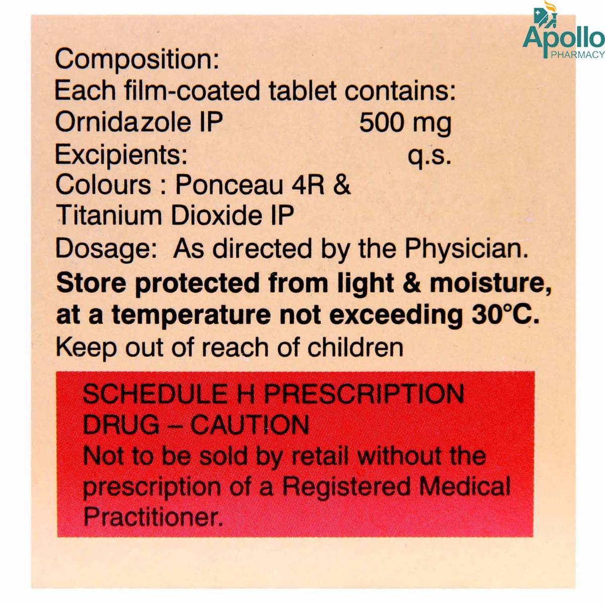 Ornida Tablet 10's Price, Uses, Side Effects, Composition - Apollo Pharmacy