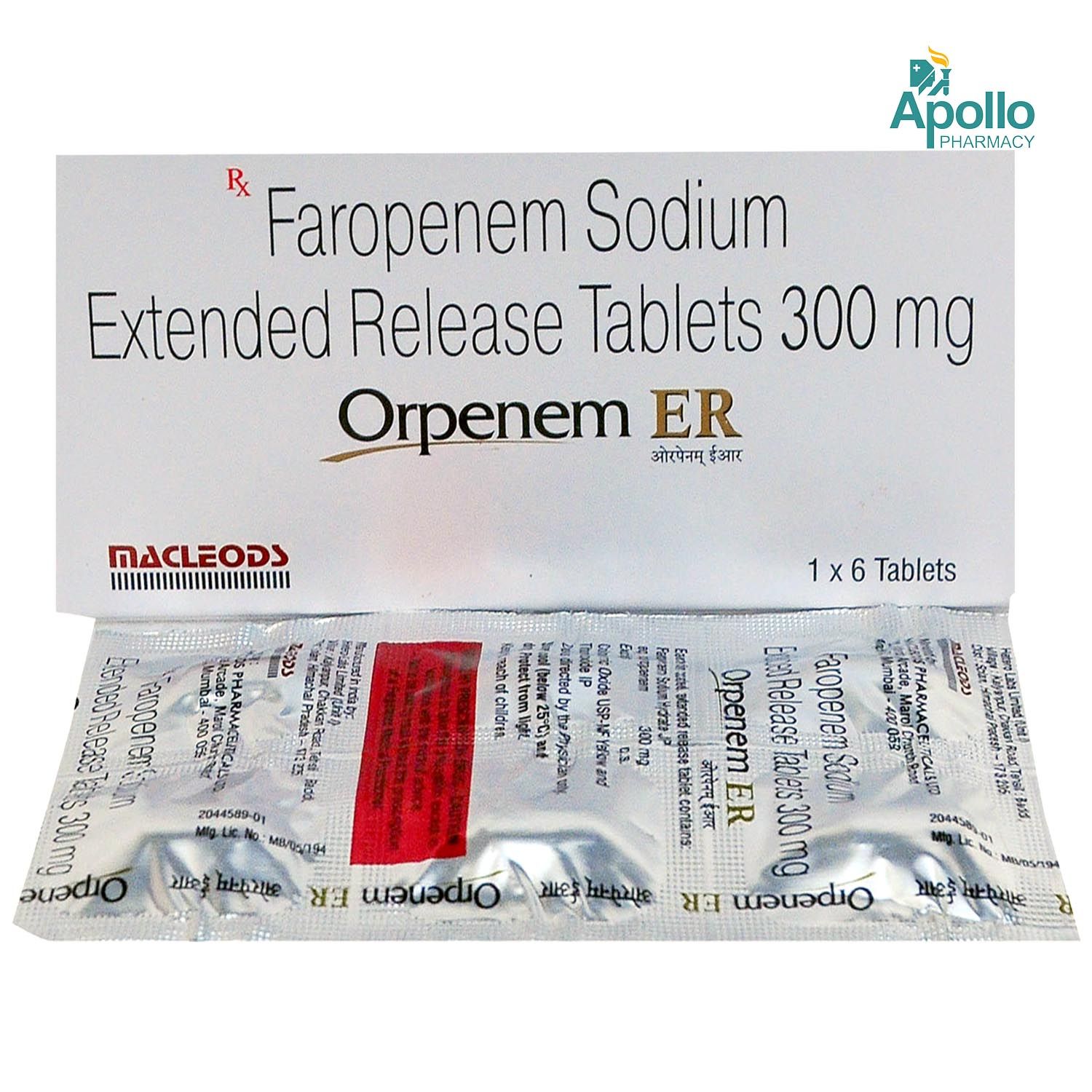 Orpenem ER Tablet 6's Price, Uses, Side Effects, Composition - Apollo ...