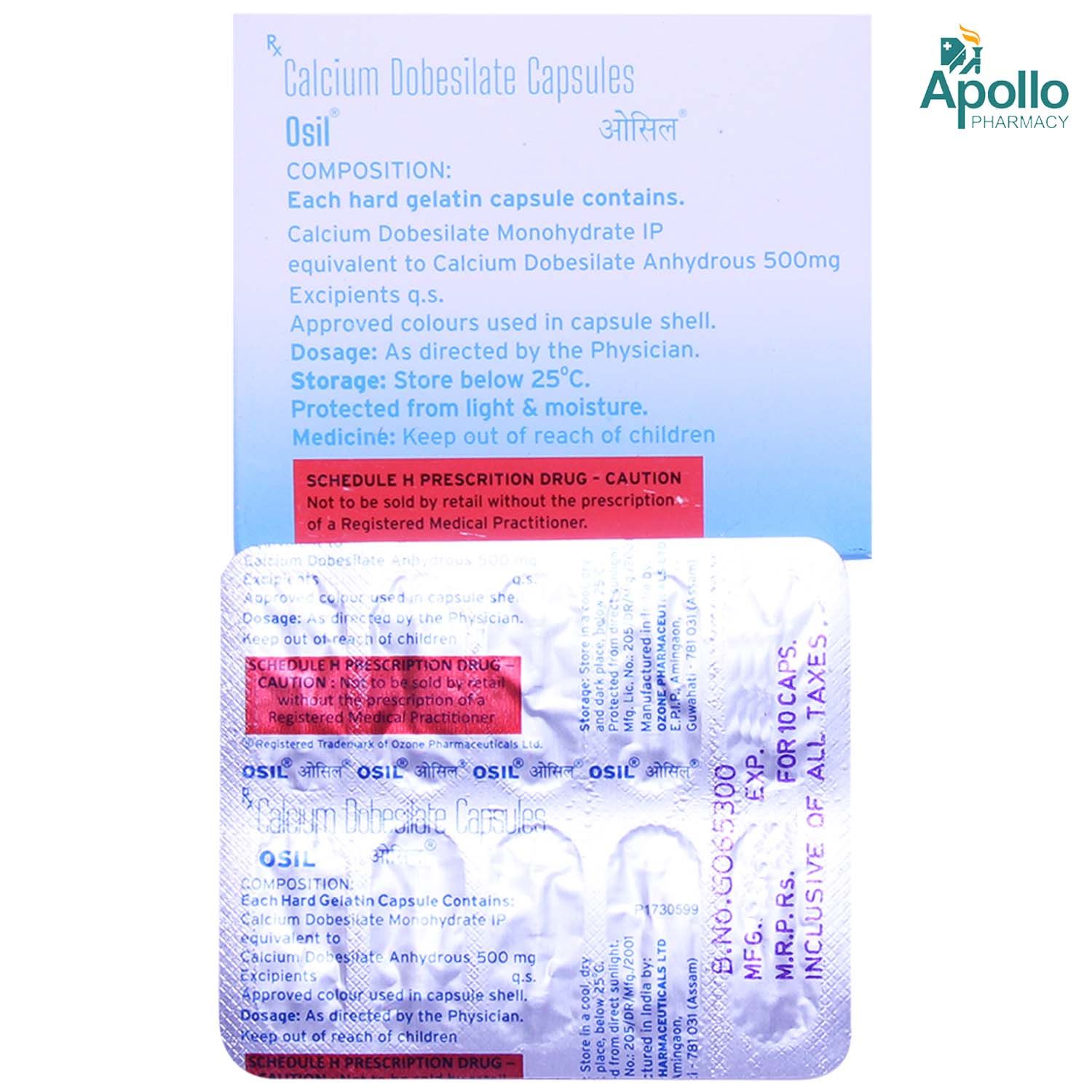 Osil Capsule 10's Price, Uses, Side Effects, Composition - Apollo Pharmacy