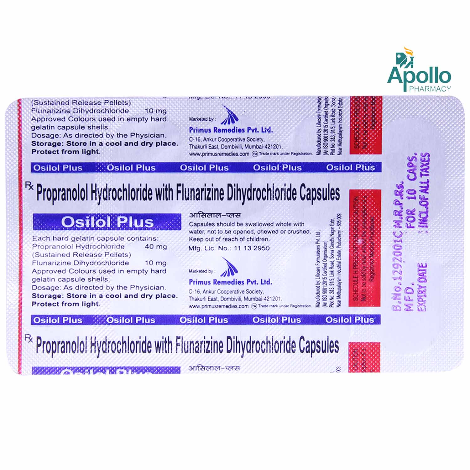 OSILOLPLUS TABLET 10'S Price, Uses, Side Effects, Composition - Apollo ...