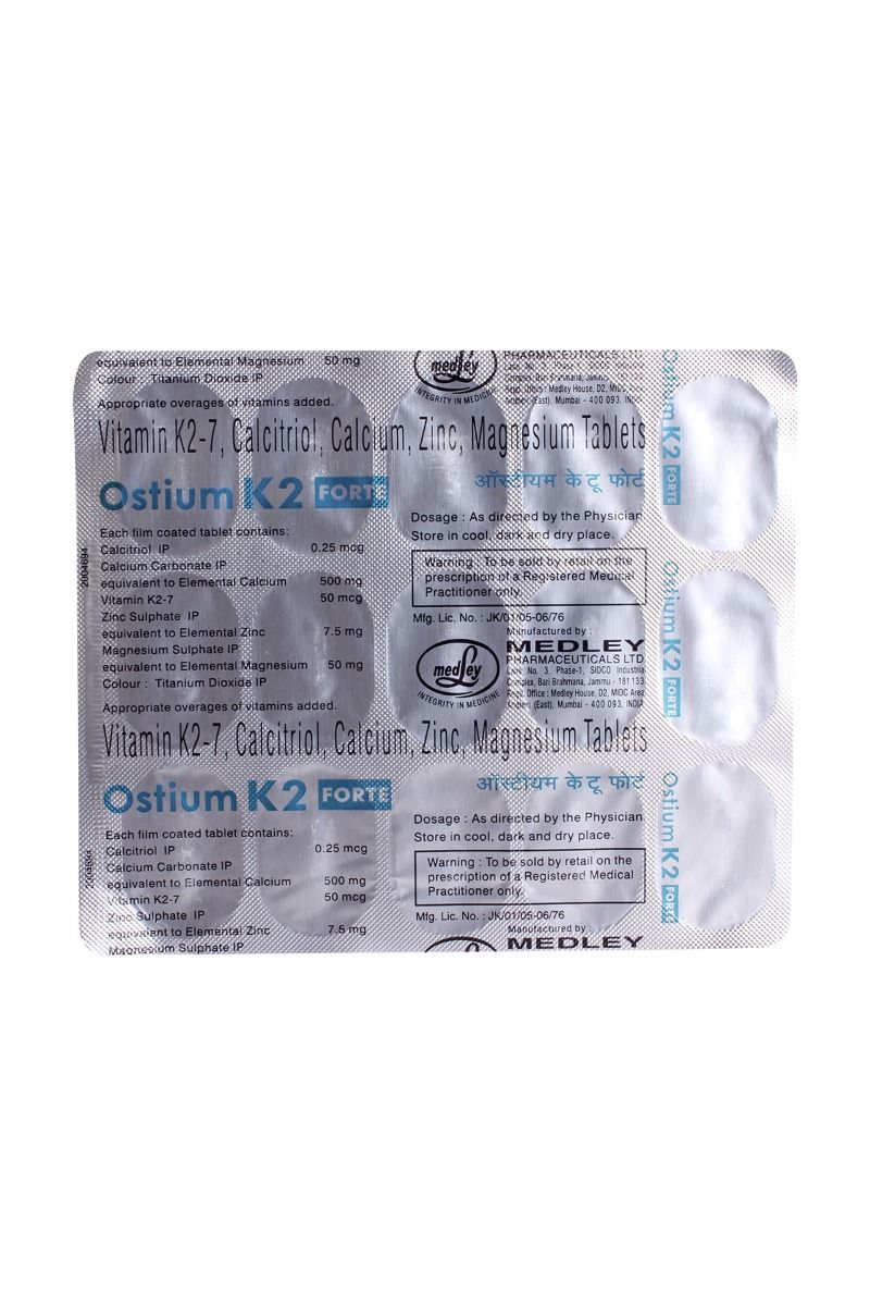 Ostium K2 Forte Tablet 10's Price, Uses, Side Effects, Composition ...