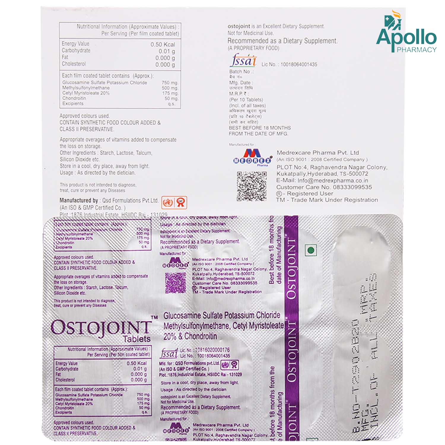Ostojoint Tablet 10's Price, Uses, Side Effects, Composition - Apollo ...