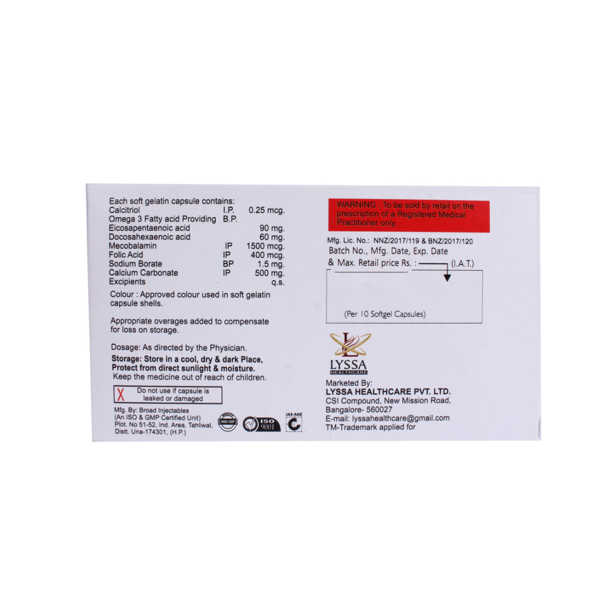 Osteodiet Softgel Capsules 10's Price, Uses, Side Effects, Composition ...