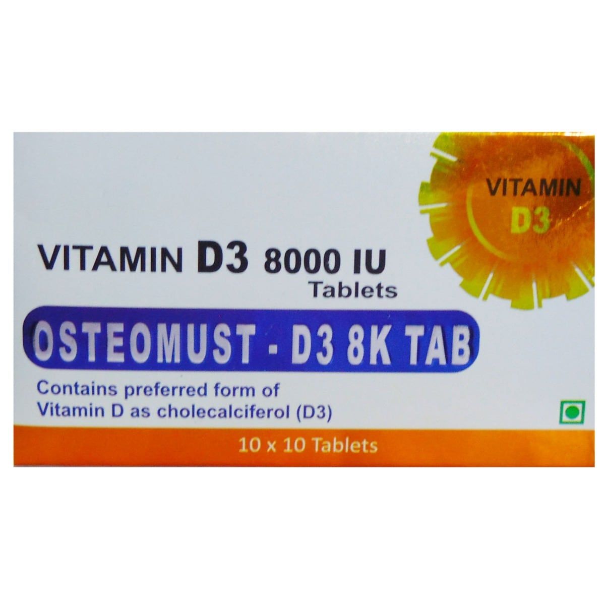 Osteomust-D3 8K Tablet 10's Price, Uses, Side Effects, Composition ...