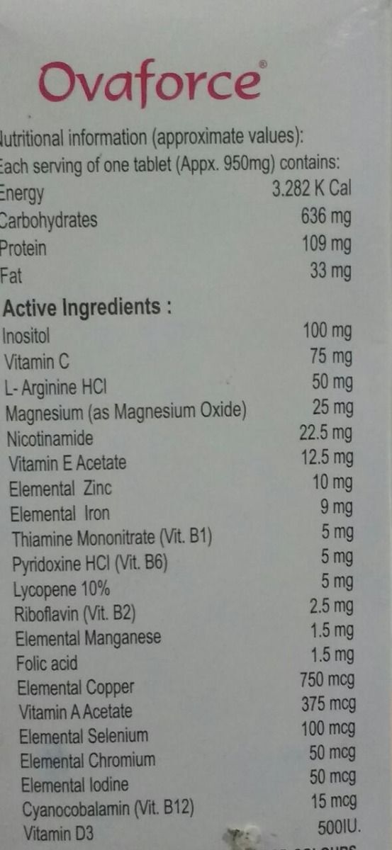 Ovaforce Tablet 15's Price, Uses, Side Effects, Composition - Apollo ...