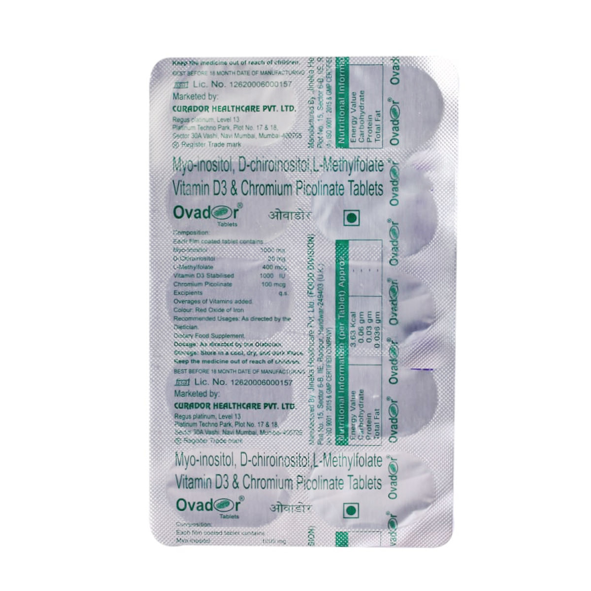Ovador Tablet 10's Price, Uses, Side Effects, Composition - Apollo Pharmacy