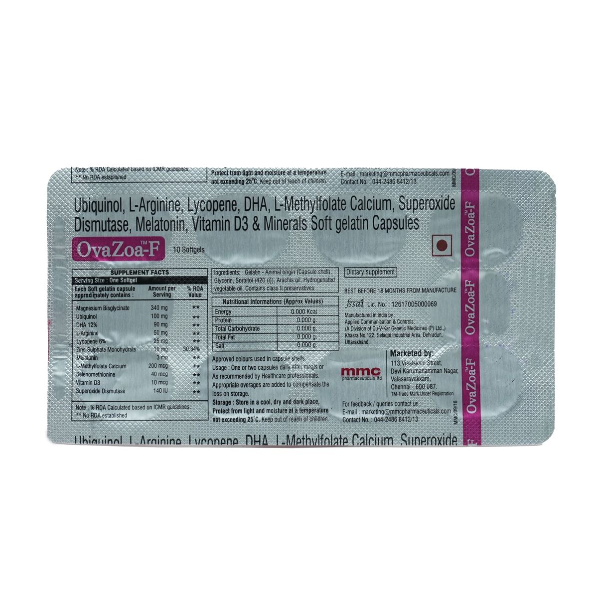 Ovazoa-F Capsule 10's Price, Uses, Side Effects, Composition - Apollo ...