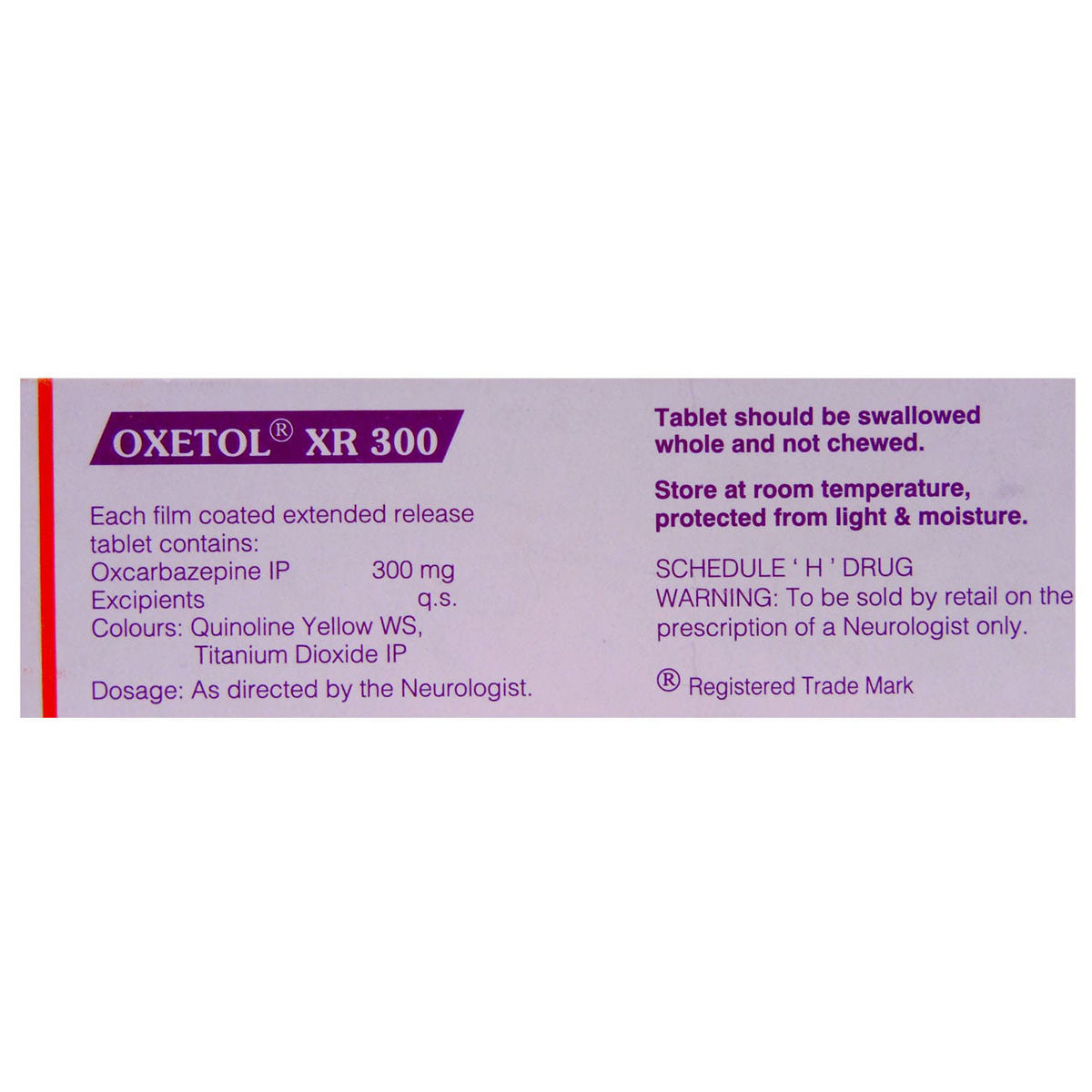 Oxetol XR 300 Tablet 10's Price, Uses, Side Effects, Composition ...