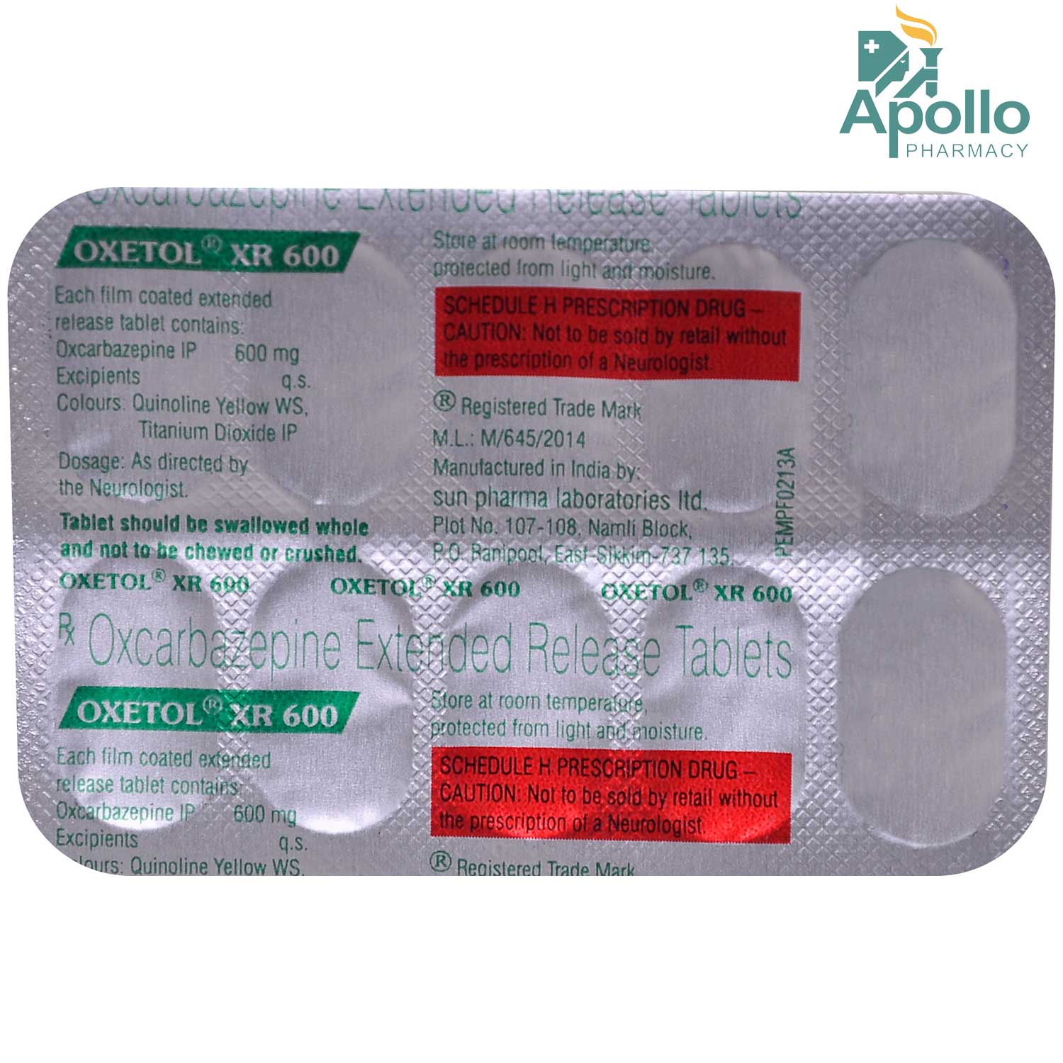 Oxetol XR 600 Tablet 10's Price, Uses, Side Effects, Composition ...