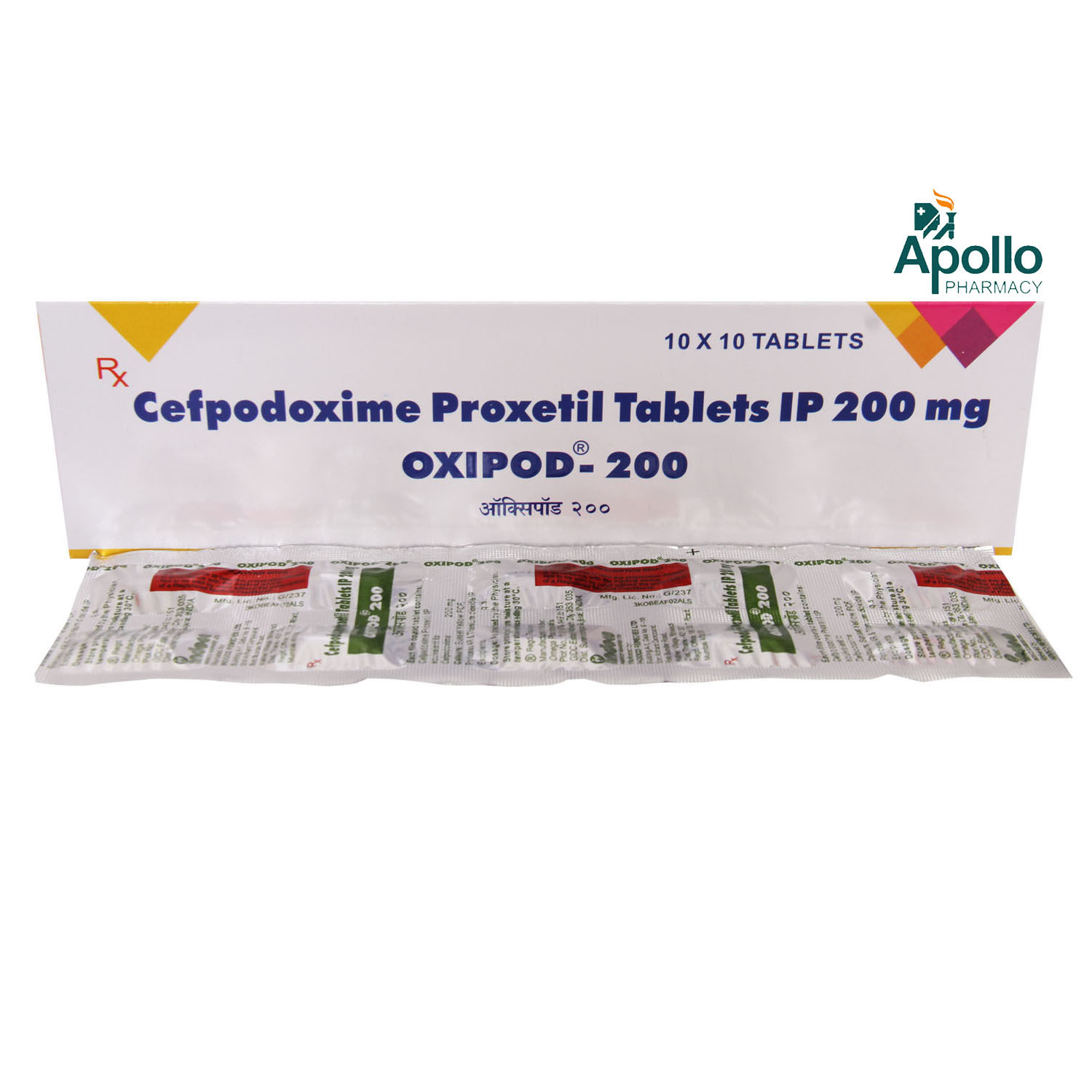 Oxipod-200 Tablet 10's Price, Uses, Side Effects, Composition - Apollo ...