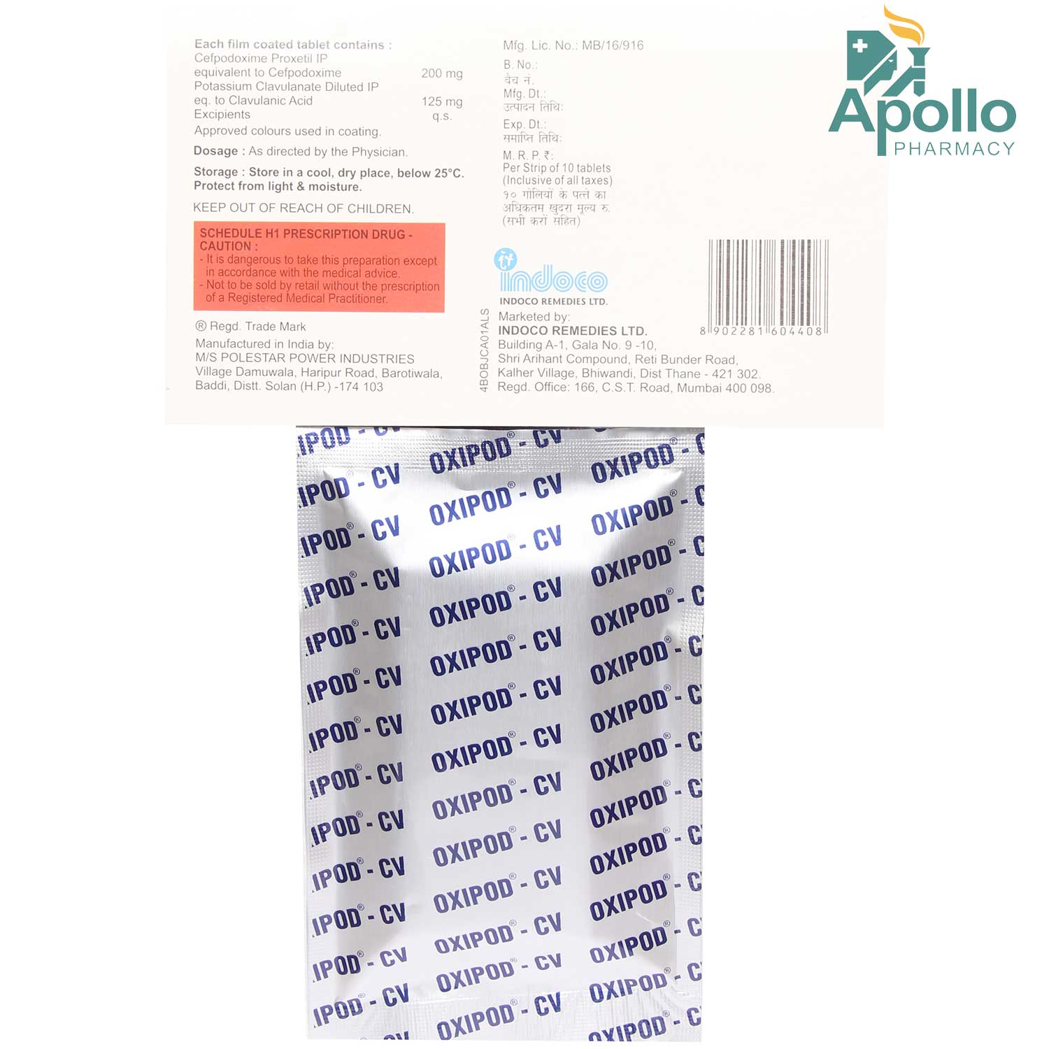 Oxipod CV 200 Tablet 10's Price, Uses, Side Effects, Composition ...
