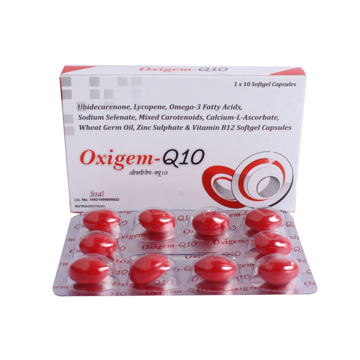 Oxigem-Q 10 Capsule 10's Price, Uses, Side Effects, Composition ...