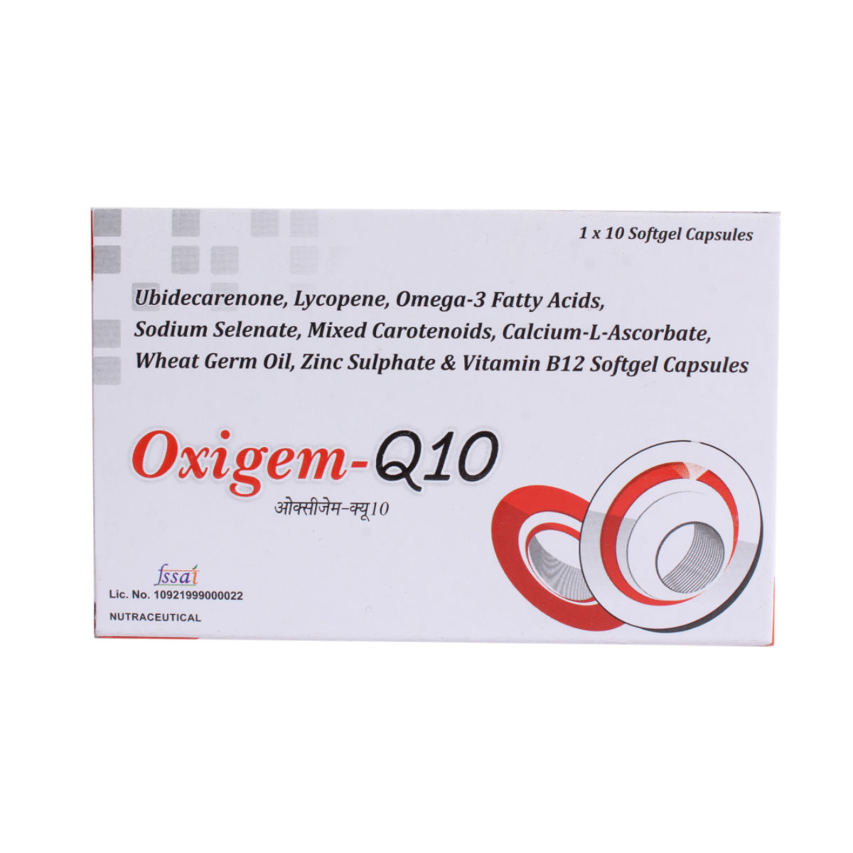 Oxigem-Q 10 Capsule 10's Price, Uses, Side Effects, Composition ...