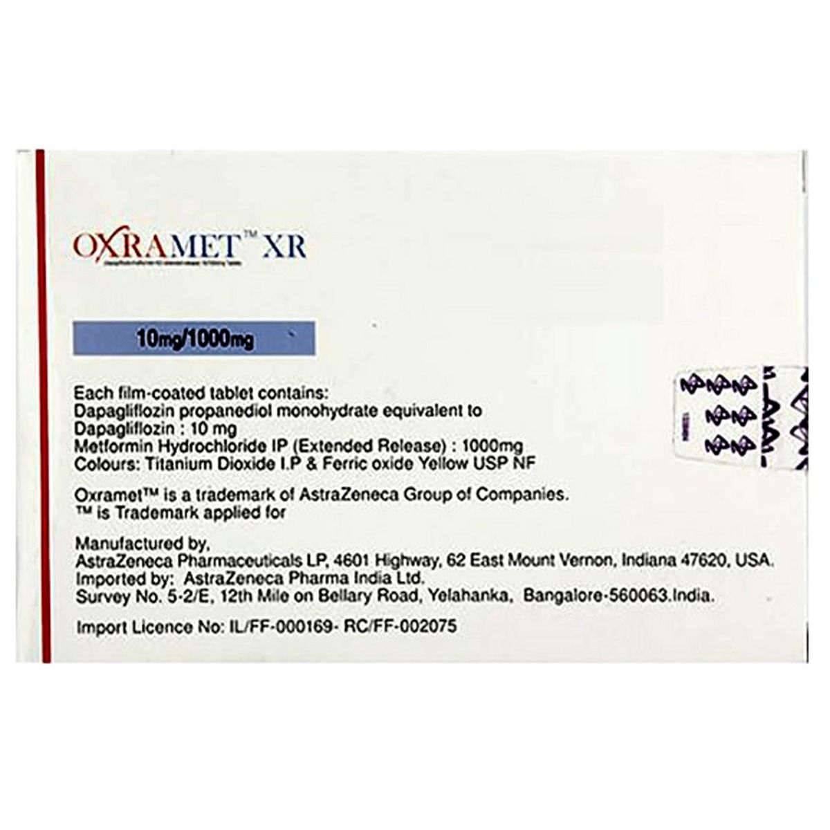 Oxramet XR 10 mg/1000 mg Tablet 7's Price, Uses, Side Effects ...