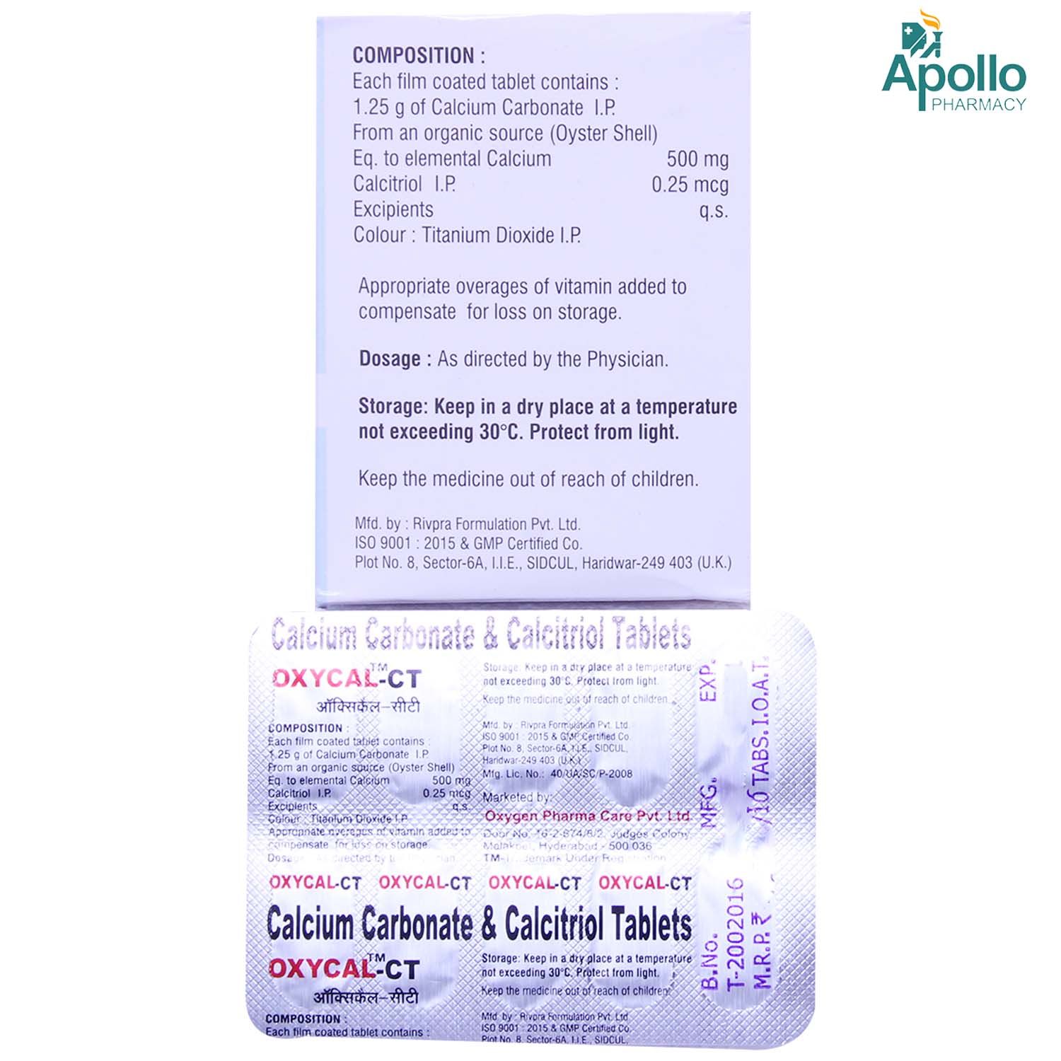 OXYCAL CT TABLET Price, Uses, Side Effects, Composition - Apollo Pharmacy
