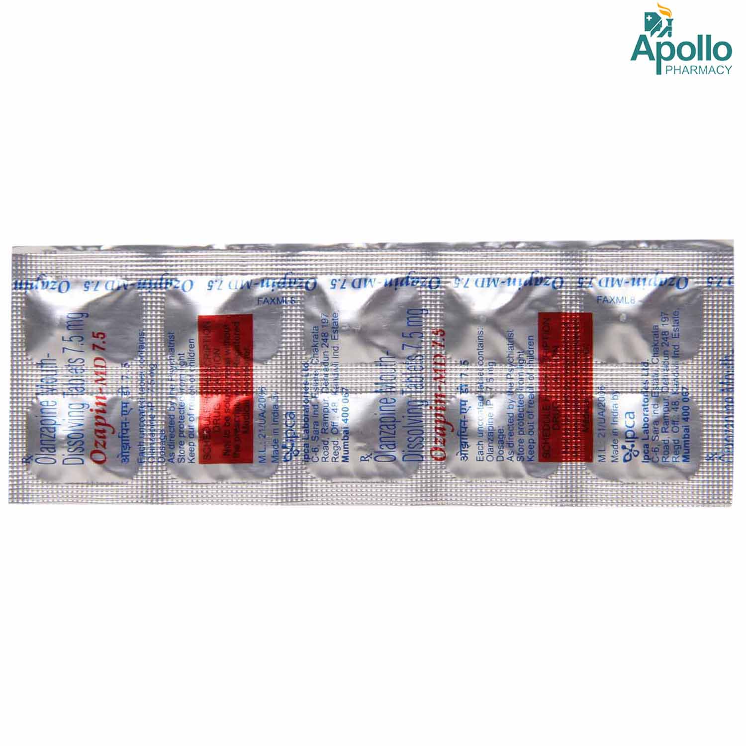 OZAPIN MD 7.5MG TABLET Price, Uses, Side Effects, Composition - Apollo ...