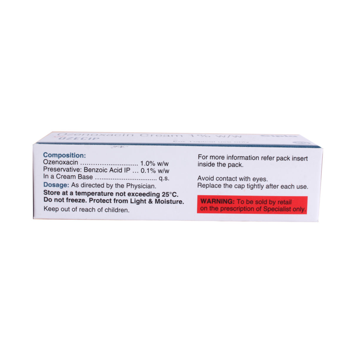 Ozecip 1% Cream 5G Price, Uses, Side Effects, Composition - Apollo Pharmacy