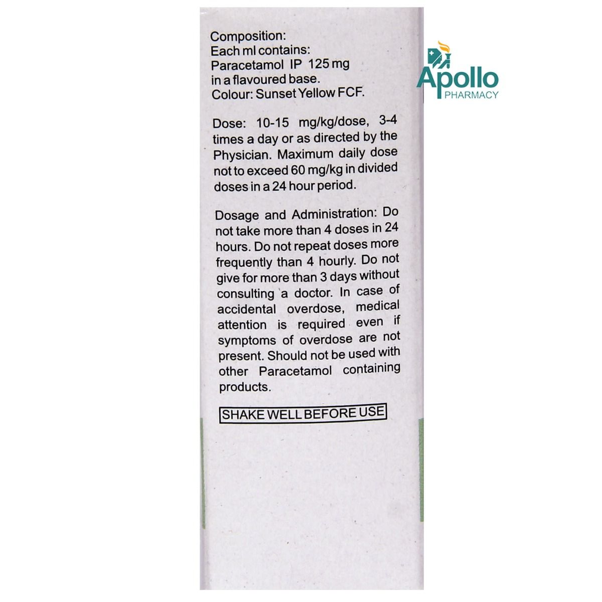 P 125 Paediatric Drop 15 ml Price, Uses, Side Effects, Composition ...