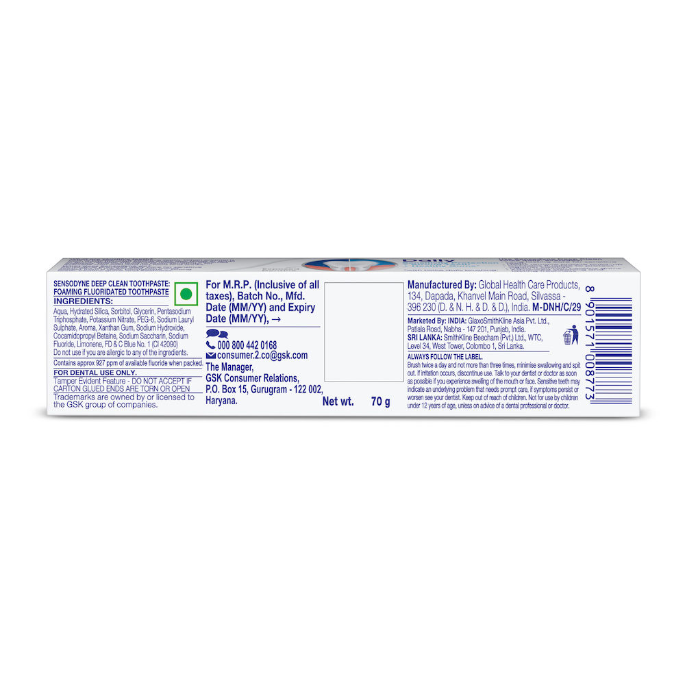 Sensodyne Deep Clean Toothpaste, 70 gm Price, Uses, Side Effects ...