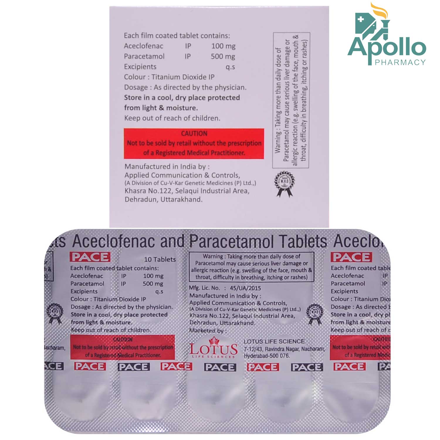 PACE TABLET Price, Uses, Side Effects, Composition - Apollo Pharmacy