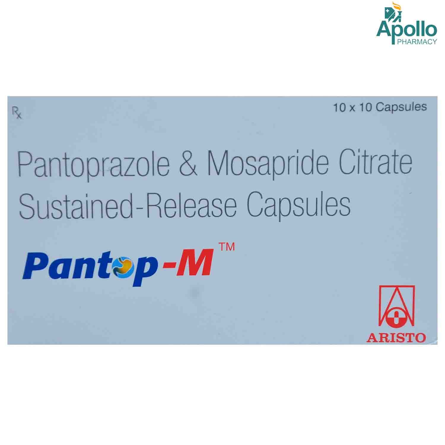 Pantop M Capsule 10's Price, Uses, Side Effects, Composition - Apollo ...