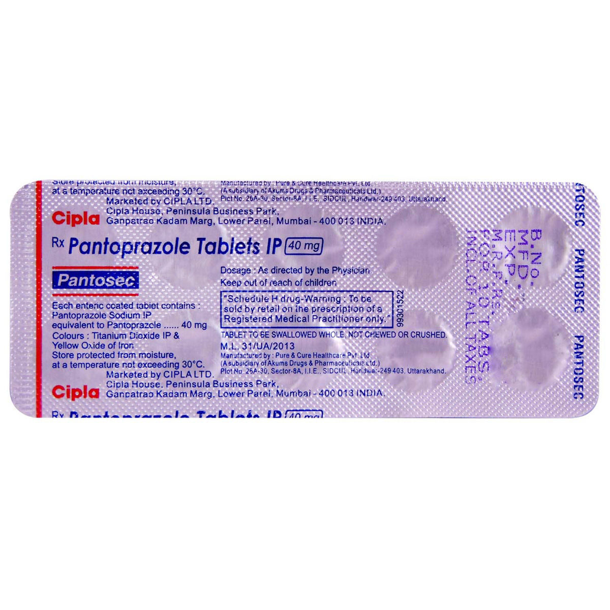 Pantosec Tablet 10's Price, Uses, Side Effects, Composition - Apollo ...
