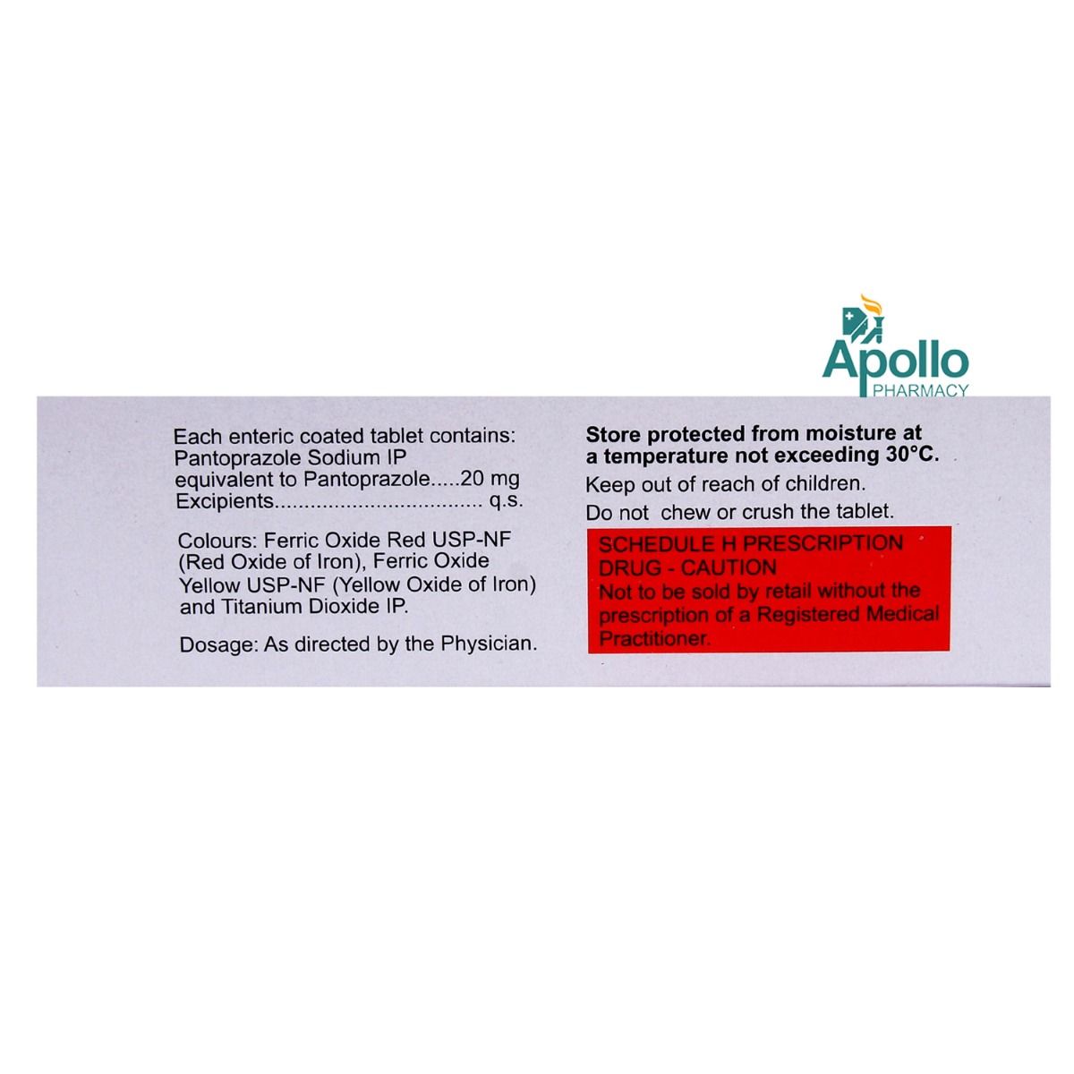 PAN 20 Tablet 15's Price, Uses, Side Effects, Composition - Apollo Pharmacy