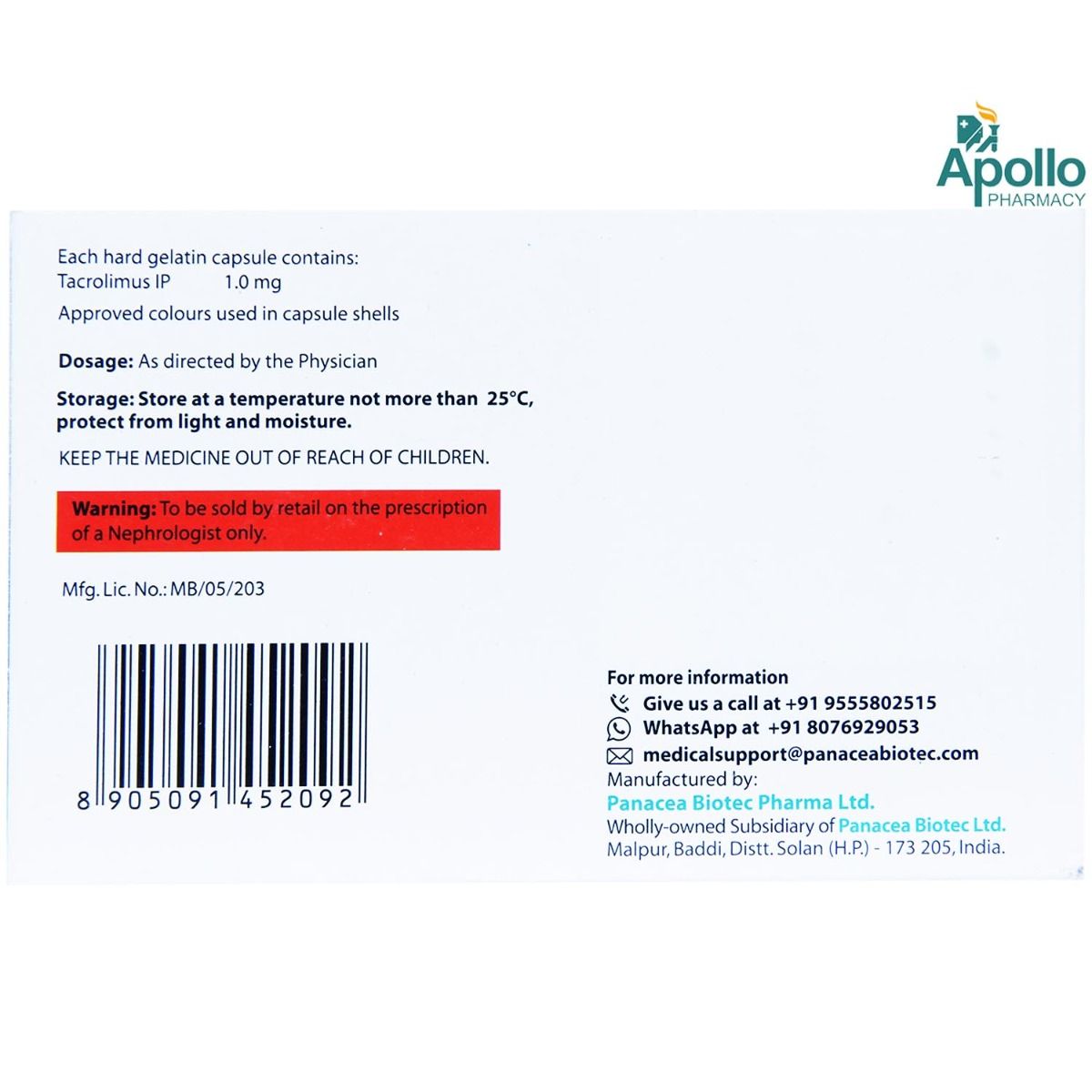 Pangraf 1 Capsule 10's Price, Uses, Side Effects, Composition - Apollo ...