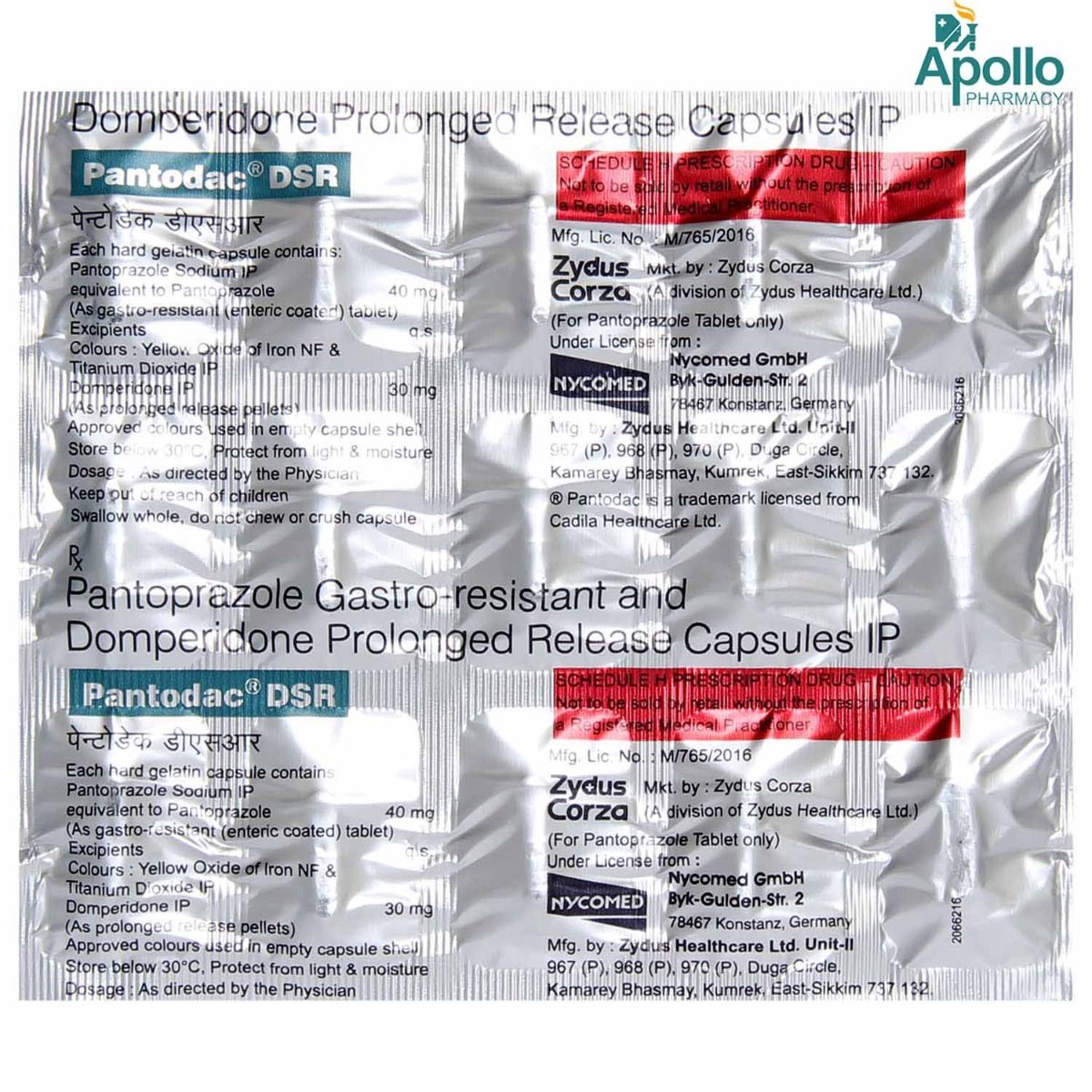 Pantodac DSR Capsule 15's Price, Uses, Side Effects, Composition ...