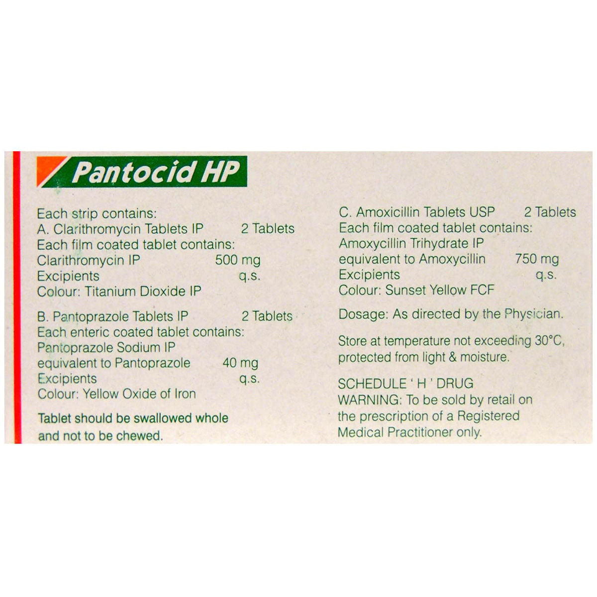 Pantocid HP Combipack 6's Price, Uses, Side Effects, Composition ...