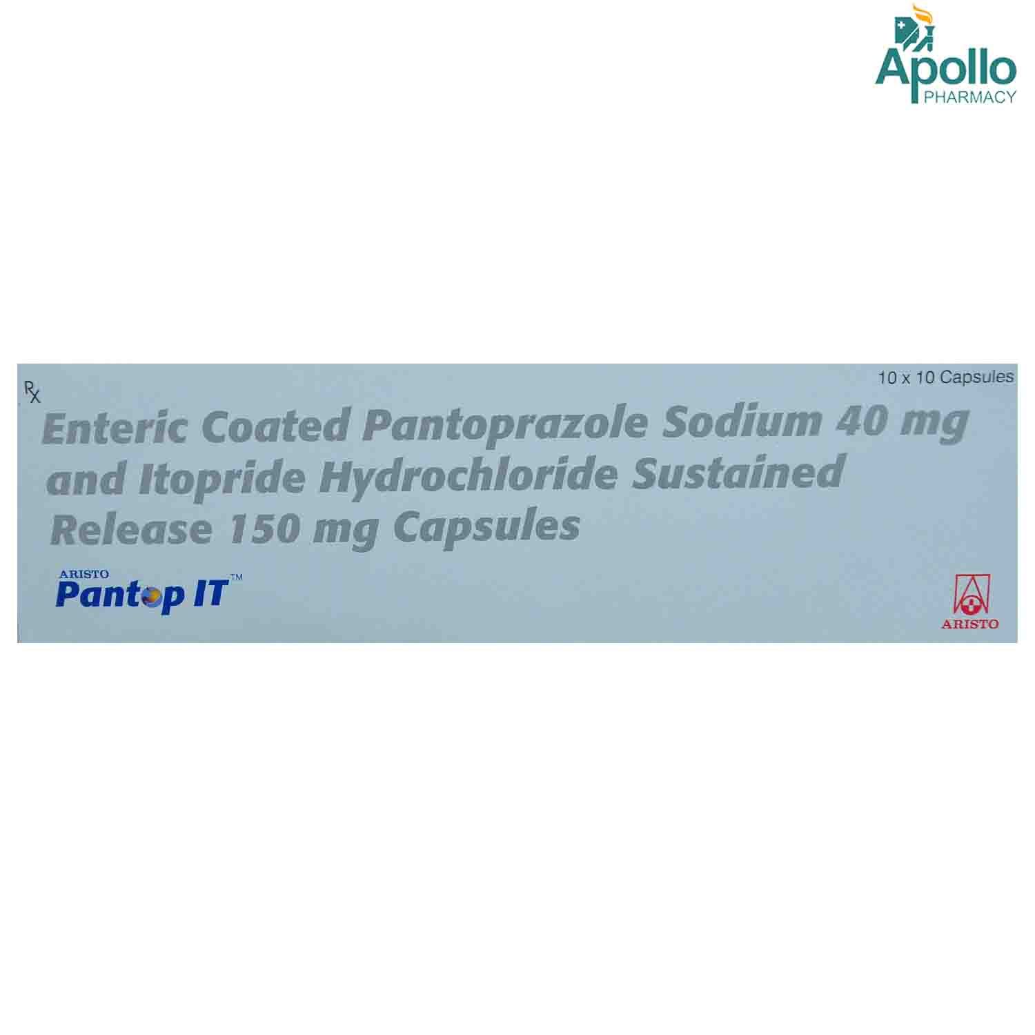 Pantop IT Capsule 10's Price, Uses, Side Effects, Composition - Apollo Pharmacy