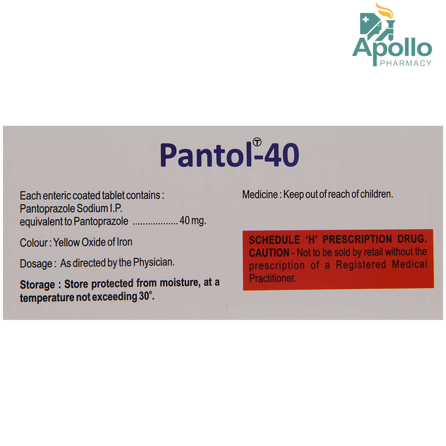 Pantol 40 mg Tablet 10's Price, Uses, Side Effects, Composition - Apollo Pharmacy