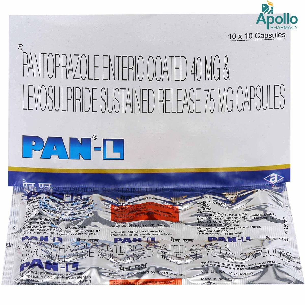 Pan-L Capsule 10's Price, Uses, Side Effects, Composition - Apollo Pharmacy