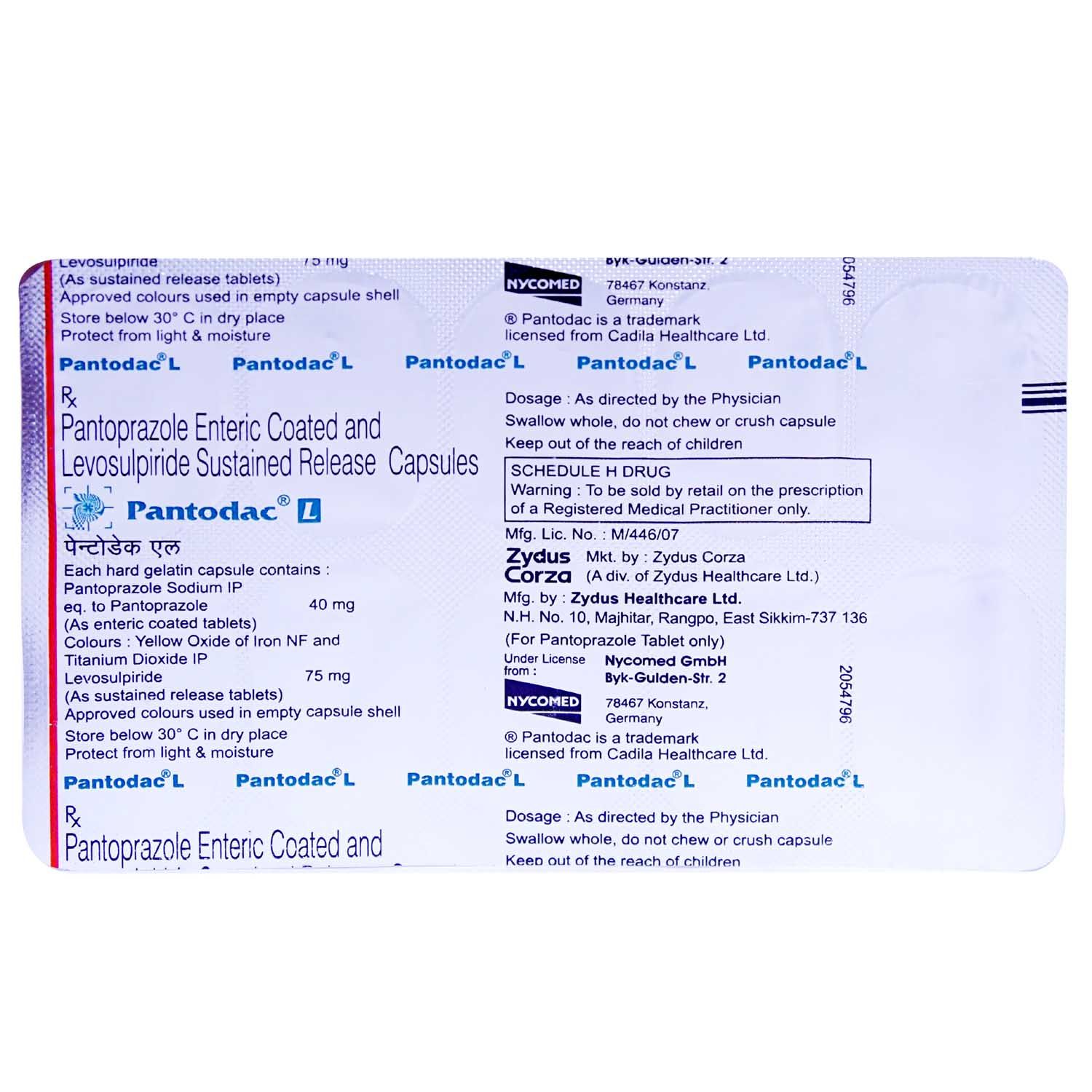 Pantodac L Capsule 10's Price, Uses, Side Effects, Composition - Apollo ...
