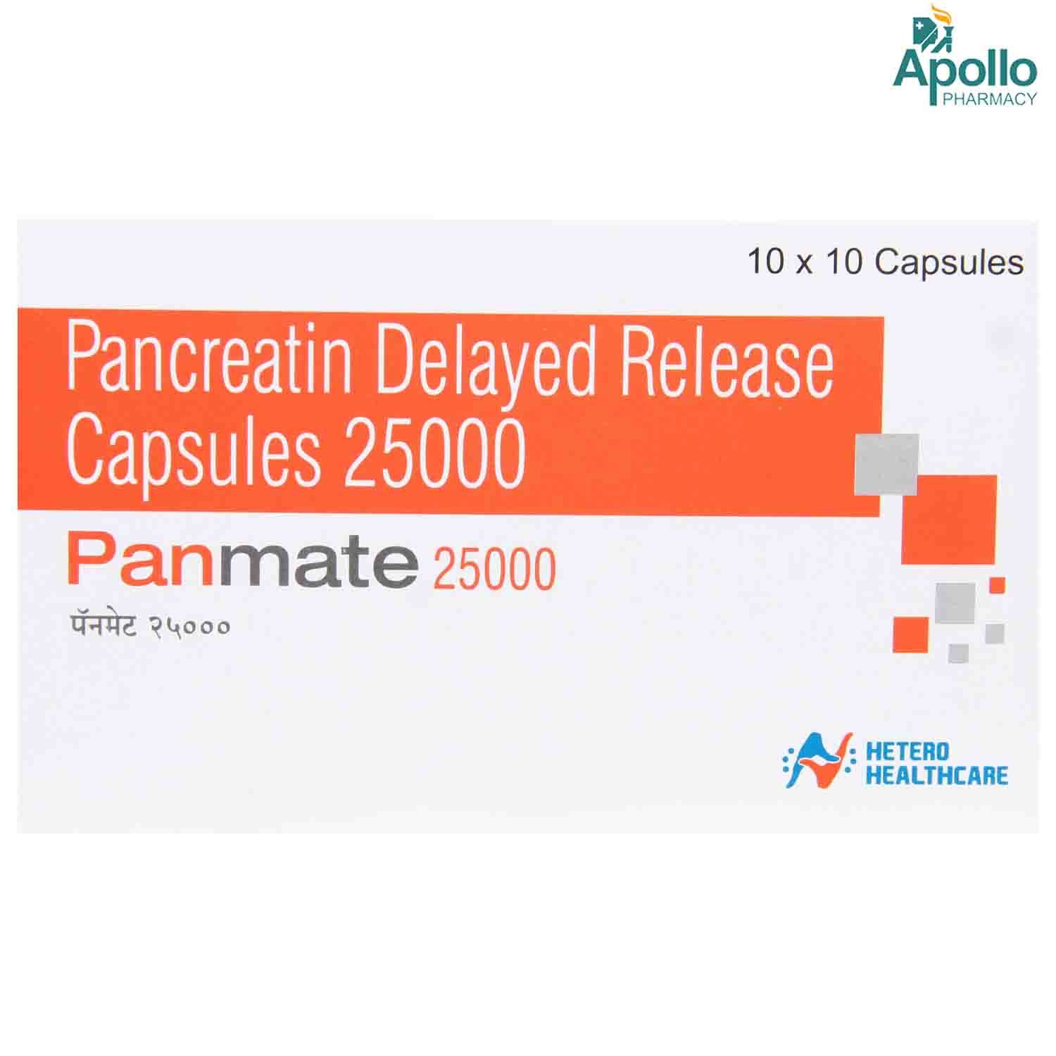 Panmate 25000 Capsule 10's Price, Uses, Side Effects, Composition ...