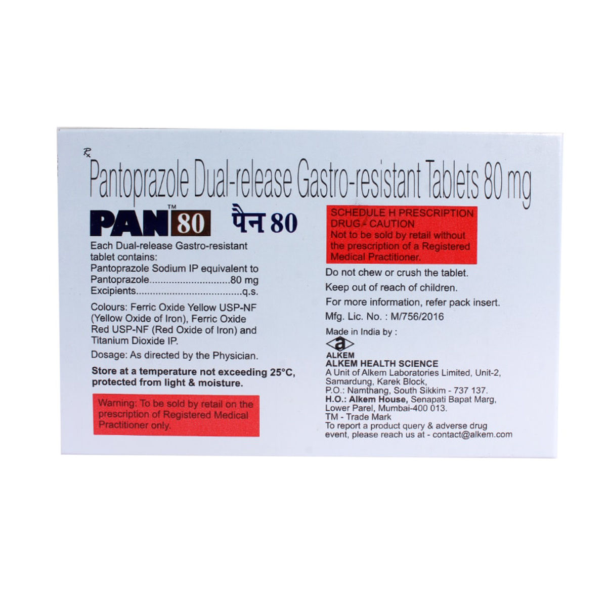Pan 80 Tablet 15's Price, Uses, Side Effects, Composition - Apollo Pharmacy